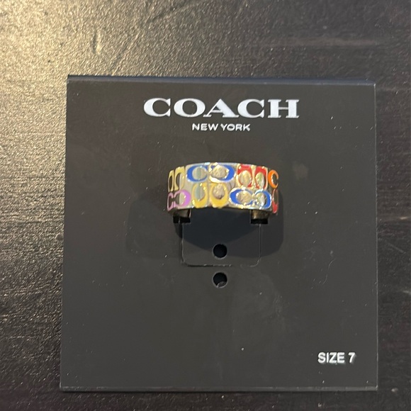 Coach | Jewelry | Rainbow Coach Ring | Poshmark